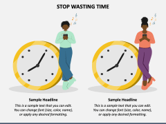 Stop Wasting Time Illustration for PowerPoint and Google Slides - PPT ...