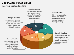 5 3D Puzzle Pieces Circle for PowerPoint and Google Slides - PPT Slides