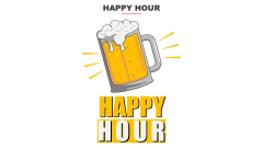 Happy Hour Illustration for PowerPoint and Google Slides - PPT Slides