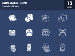 Coin Stack Icons for PowerPoint and Google Slides - PPT Slides