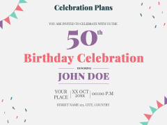 Free - 50th Birthday Presentation Template for PowerPoint and Google Slides