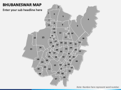 Bhubaneswar Map for PowerPoint and Google Slides - PPT Slides