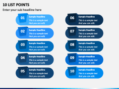 10 List Points PowerPoint Template and Google Slides Theme