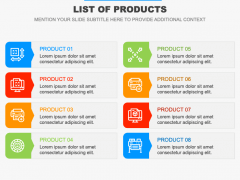 List of Products PowerPoint and Google Slides Template - PPT Slides