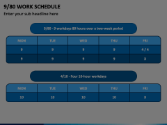 9/80 Work Schedule PowerPoint and Google Slides Template - PPT Slides
