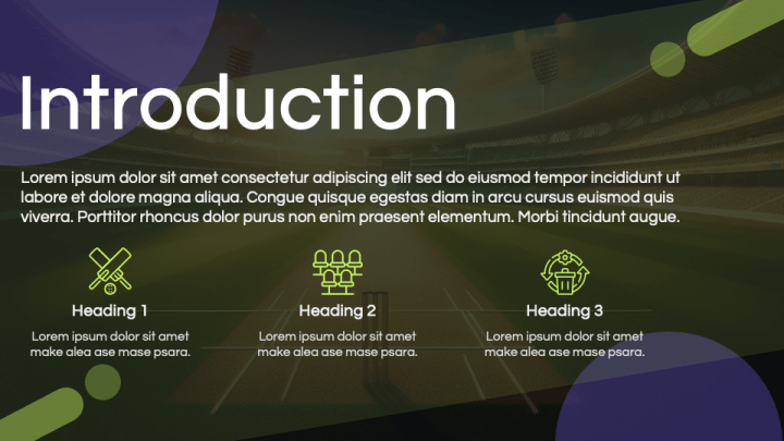Free - Cricket Stadium Background Theme for PowerPoint and Google Slides
