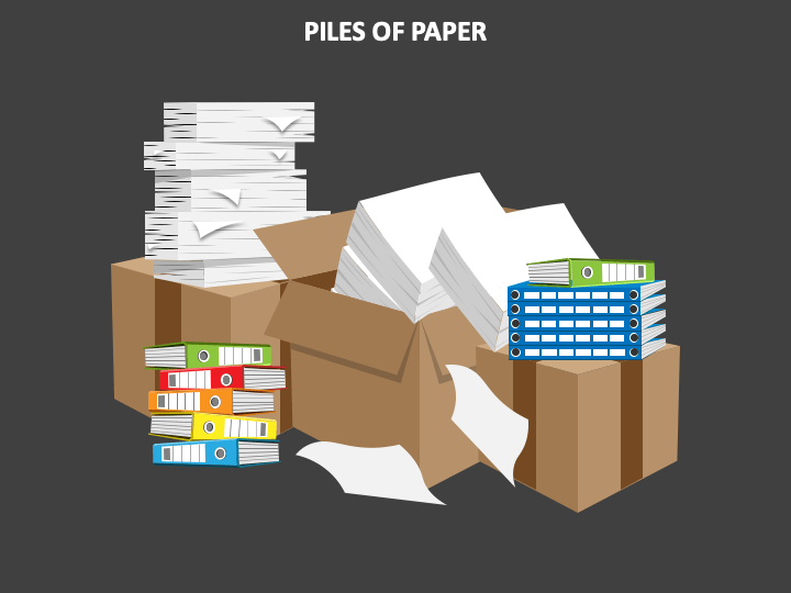 Piles of Paper Graphics for PowerPoint and Google Slides - PPT Slides