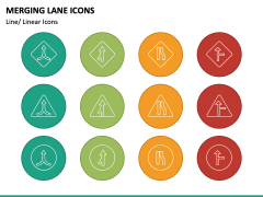 Merging Lane Icons for PowerPoint and Google Slides - PPT Slides