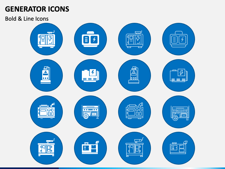 Generator Icons for PowerPoint and Google Slides - PPT Slides