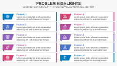 Problem Highlights PowerPoint and Google Slides Template - PPT Slides