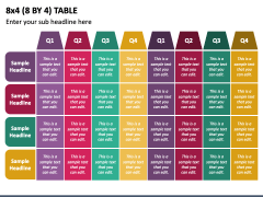8 by 4 Table PowerPoint Template - PPT Slides