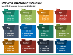 Employee Engagement Calendar PowerPoint Template - PPT Slides