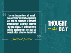 Thought of the Day - Typography PowerPoint and Google Slides Template ...