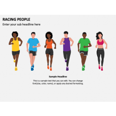 Racing People Silhouette PowerPoint Template and Google Slides Theme