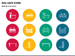 Rail Gate Icons for PowerPoint and Google Slides - PPT Slides