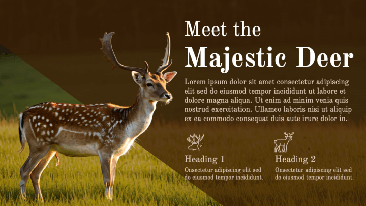 Free - Deer Presentation for PowerPoint and Google Slides - PPT Slides