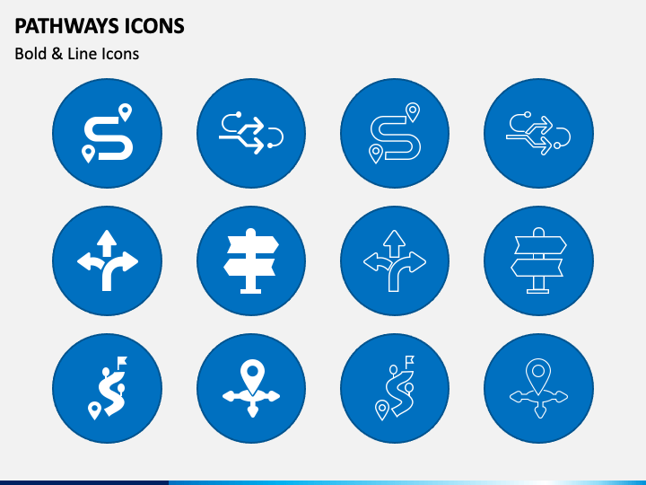 Pathways Icons for PowerPoint and Google Slides - PPT Slides