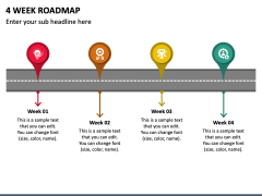 4 Week Roadmap PowerPoint and Google Slides Template - PPT Slides