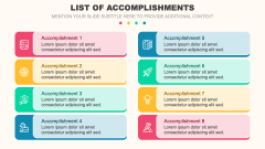 List of Accomplishments PowerPoint and Google Slides Template - PPT Slides