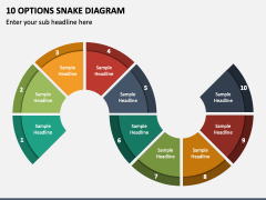 10 Options Snake Diagram PowerPoint Template and Google Slides Theme
