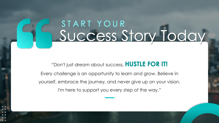 Business Coach Profile PowerPoint and Google Slides Template - PPT Slides