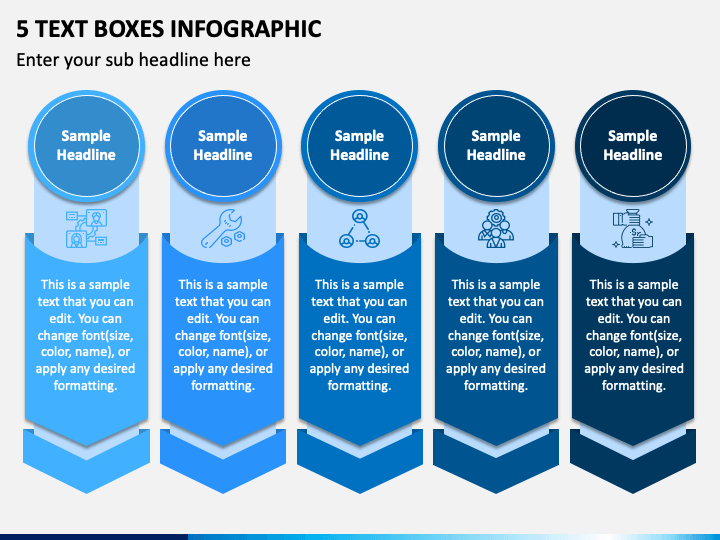 5 Text Boxes Infographic PowerPoint Presentation Slides - PPT Template