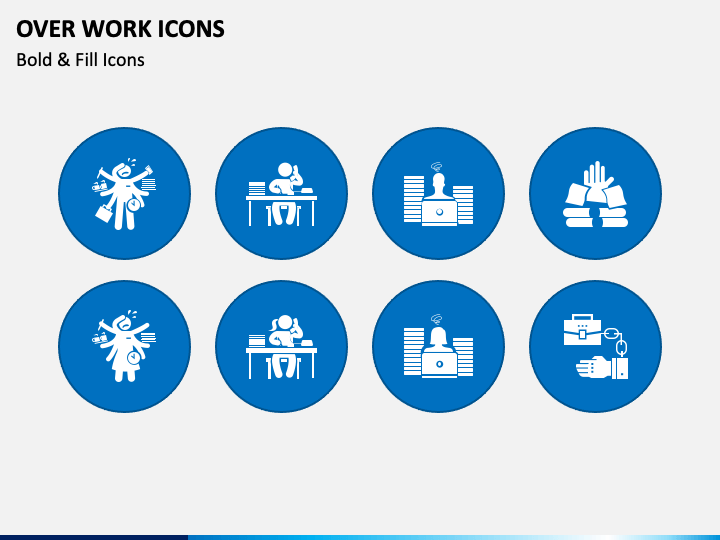 Over Work Icons for PowerPoint and Google Slides - PPT Slides
