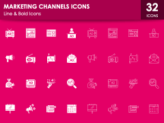 Marketing Channels Icons for PowerPoint and Google Slides - PPT Slides