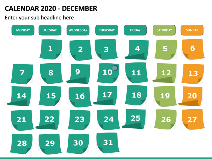 PowerPoint Calendar 2020 | SketchBubble