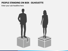 People Standing on Box Silhouette for PowerPoint and Google Slides ...