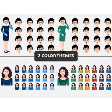 Girl Facial Expression PowerPoint Template - PPT Slides