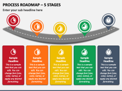 Process Roadmap - 5 Stages PowerPoint Template and Google Slides Theme