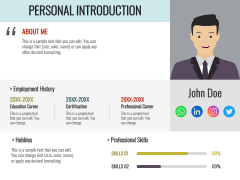 Personal Introduction PowerPoint and Google Slides Template - PPT Slides