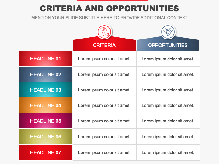 Criteria and Opportunities PowerPoint and Google Slides Template - PPT ...