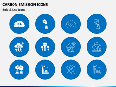 Carbon Emission Icons for PowerPoint and Google Slides - PPT Slides