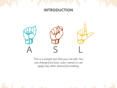 Free - Sign Language PowerPoint Template and Google Slides Theme
