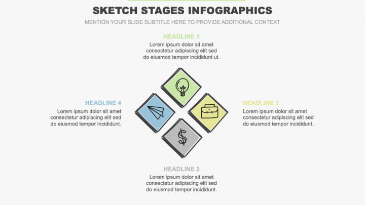 Sketch Stages Infographics for PowerPoint and Google Slides - PPT Slides