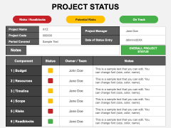 Animated Project Status PowerPoint and Google Slides Template - PPT Slides