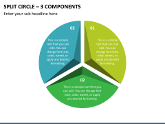 Split Circle 3 Components PowerPoint Template - PPT Slides