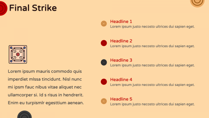 Carrom Board Background Theme for PowerPoint and Google Slides - PPT Slides