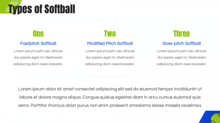Free - Softball Theme for PowerPoint and Google Slides - PPT Slides