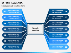14 Points Agenda PowerPoint Template and Google Slides Theme