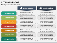 2 Columns 7 Rows for PowerPoint and Google Slides - PPT Slides