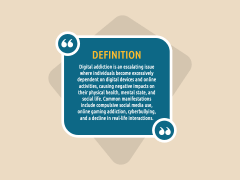 Digital Addiction PowerPoint and Google Slides Template - PPT Slides