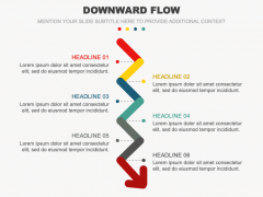 Downward Flow PowerPoint and Google Slides Template - PPT Slides