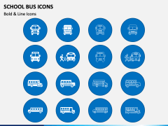 School Bus Icons for PowerPoint and Google Slides - PPT Slides