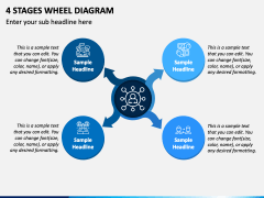 4 Stages Wheel Diagram PowerPoint Presentation Slides - PPT Template