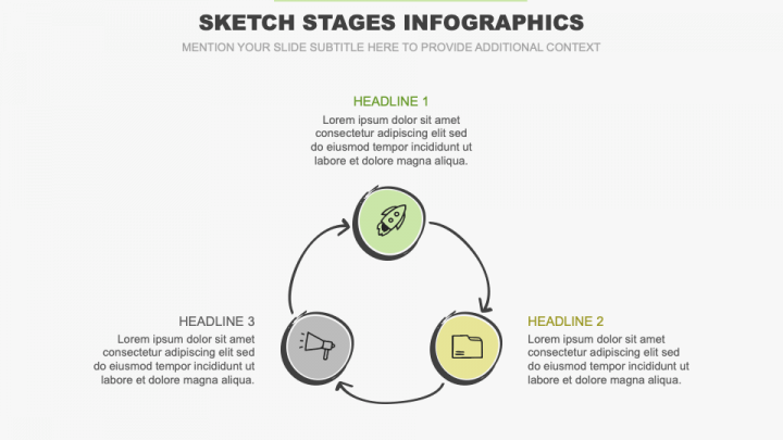 Sketch Stages Infographics for PowerPoint and Google Slides - PPT Slides