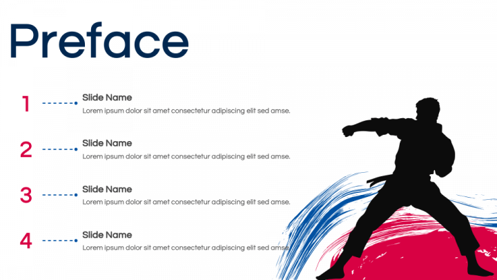 Karate 08 Powerpoint Templates Free Karate Presentation Theme For