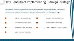 Three Amigos Strategy PowerPoint and Google Slides Template - PPT Slides